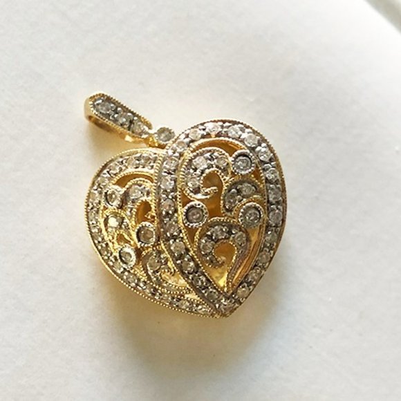 Jewelry | Diamond Heart Locket 14k Gold | Poshmark